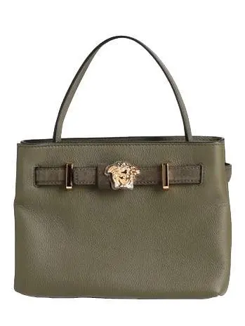 Versace Handbag In Calfskin Leather - Green