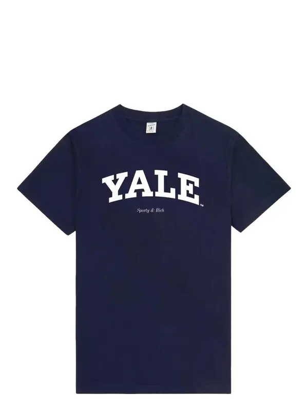 SPORTY & RICH Yale-logo T-shirt - Blue
