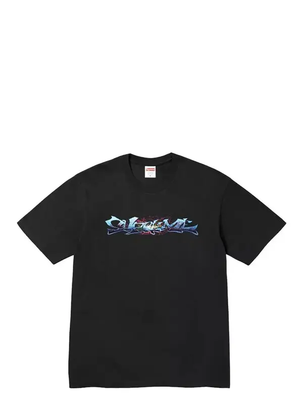 Supreme Logo-print Short-shleeve T-shirt - Black