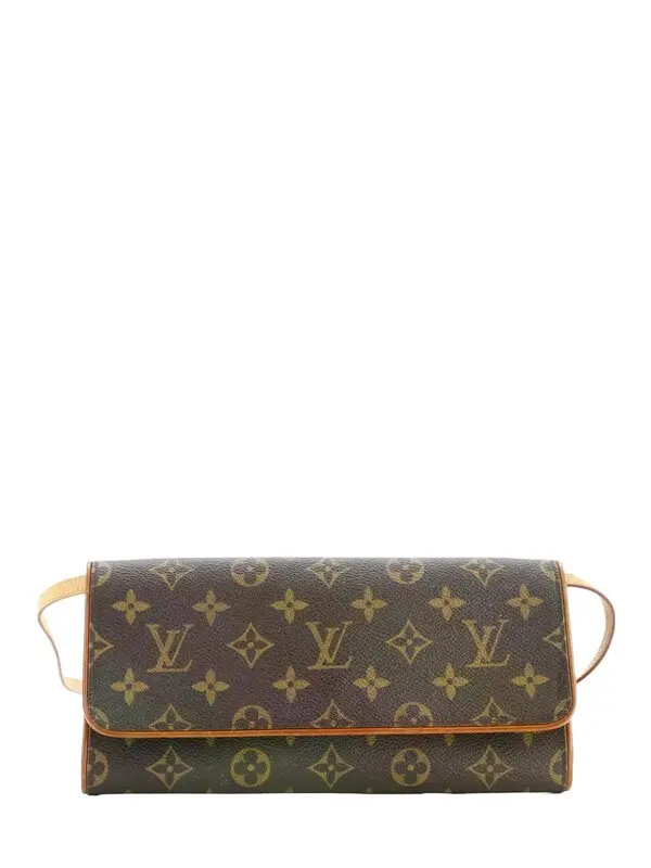 LOUIS VUITTON Twin Handbag Monogram Canvas Gm Crossbody Bag - Brown
