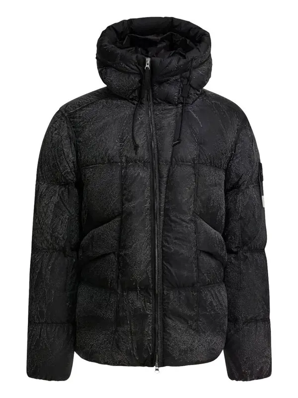 Stone Island Hooded Puffer Jacket - Black