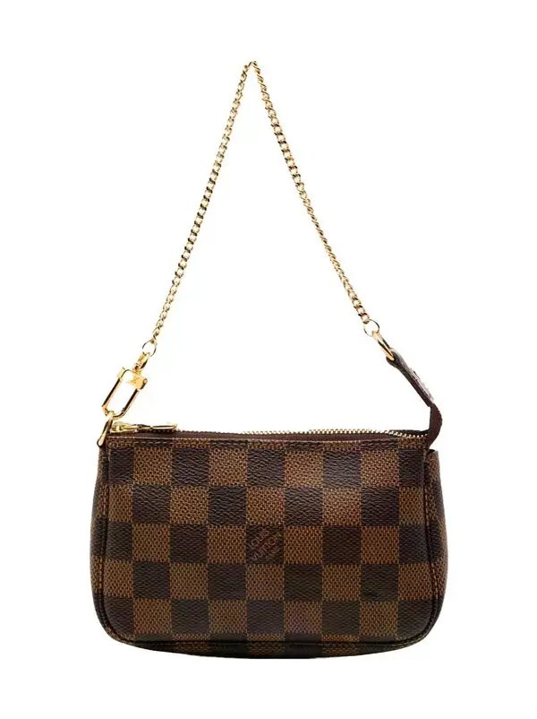 LOUIS VUITTON 2012 Damier Ebene Mini Pochette Accessoires Handbag - Brown