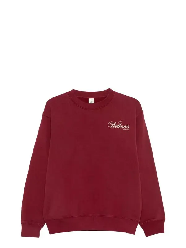 SPORTY & RICH Soho Logo Crew-neck Sweatshirt - Red