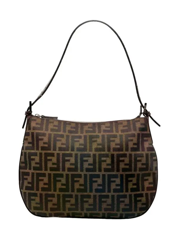 Fendi 2000-2010 Zucca Canvas Shoulder Bag - Brown