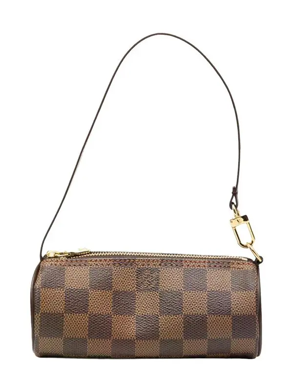 LOUIS VUITTON 1990-2010 Damier Ebene Papillon Pochette Handbag - Brown