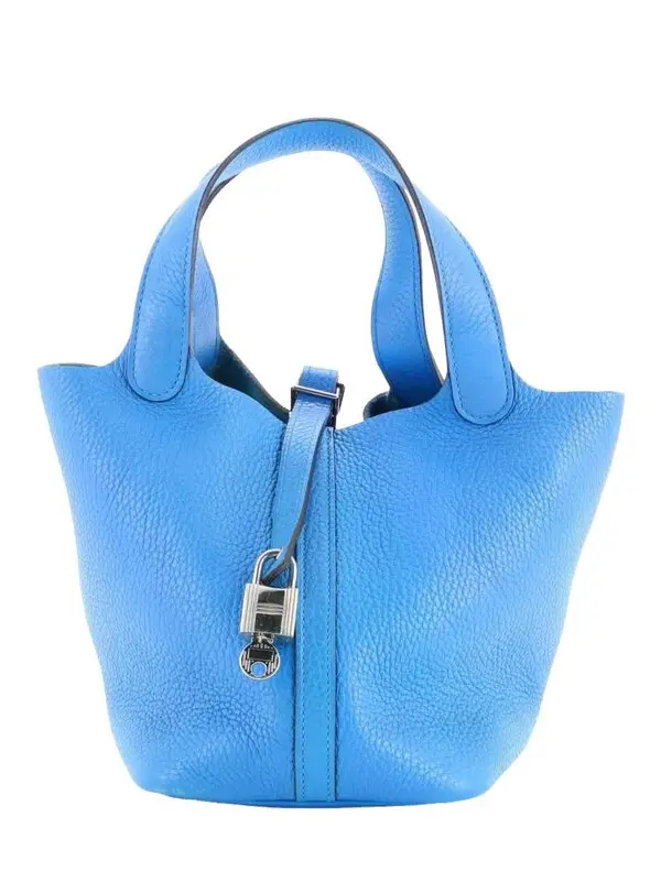 Hermès Picotin Lock Clemence Pm Bucket Bag - Blue