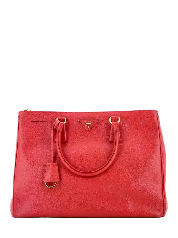 Prada Saffiano Leather Large Tote Bag - Red