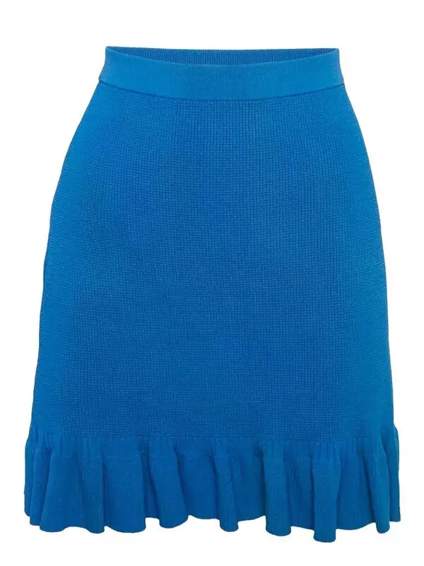 Sandro Knit Mini Skirt - Blue