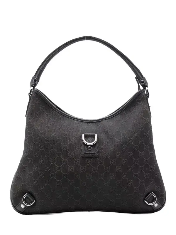 Gucci Gg Denim Abbey D-ring Shoulder Bag - Brown