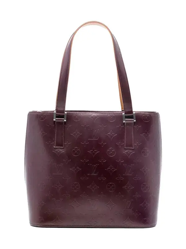 LOUIS VUITTON 2002 Monogram Mat Stockton Tote Bag - Red