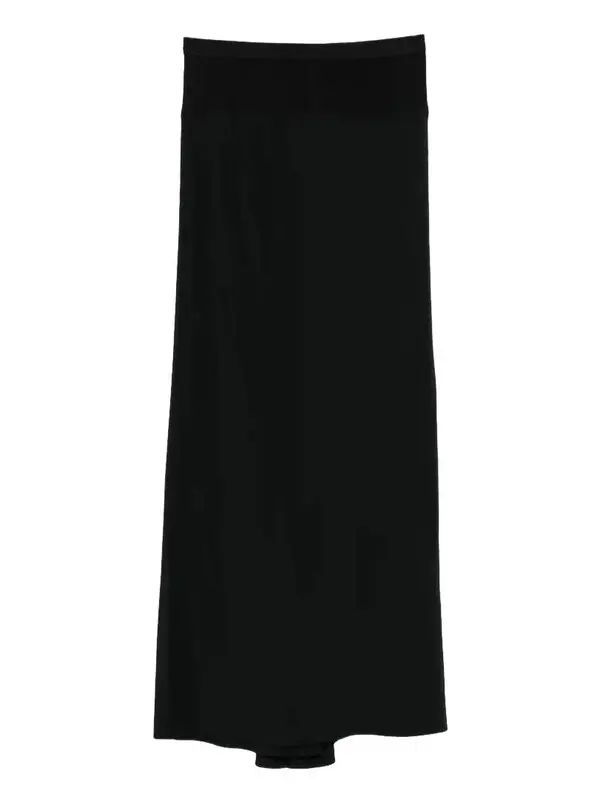 Rick Owens Ribbed Midi Skirt - Black