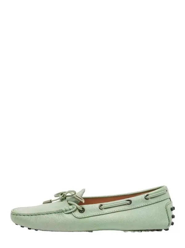 TOD'S Gommino Leather Loafers - Green