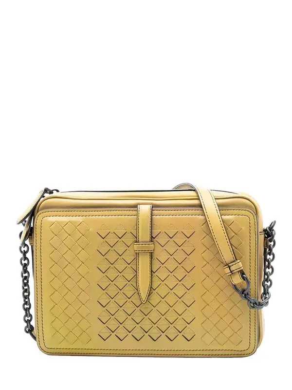 Bottega Veneta Nappa Intrecciato Camera Bag - Yellow