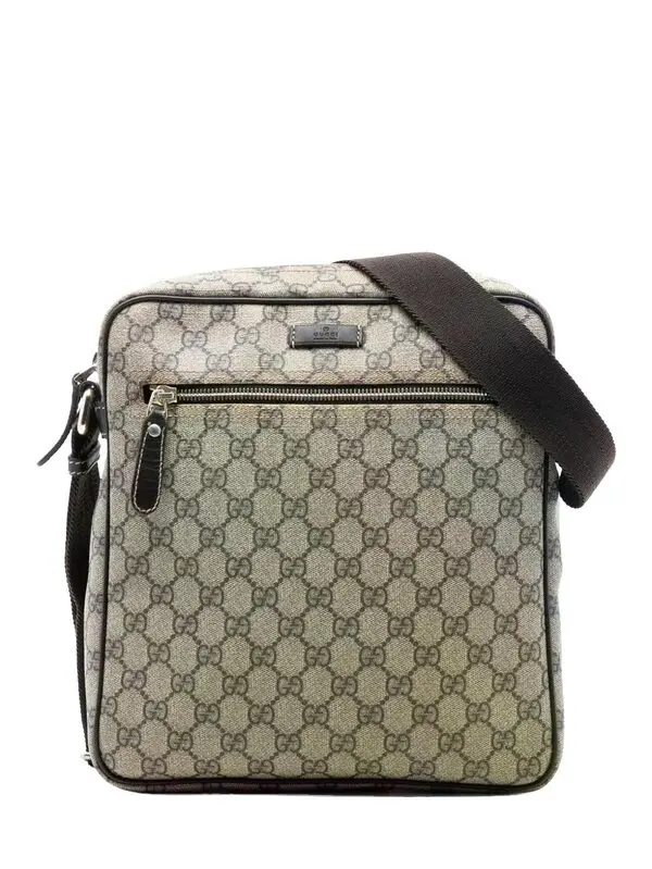 Gucci Gg Supreme Crossbody Bag - Brown