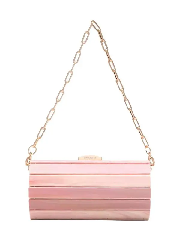 Cult Gaia Mini Rolie Polie Chain Clutch - Pink