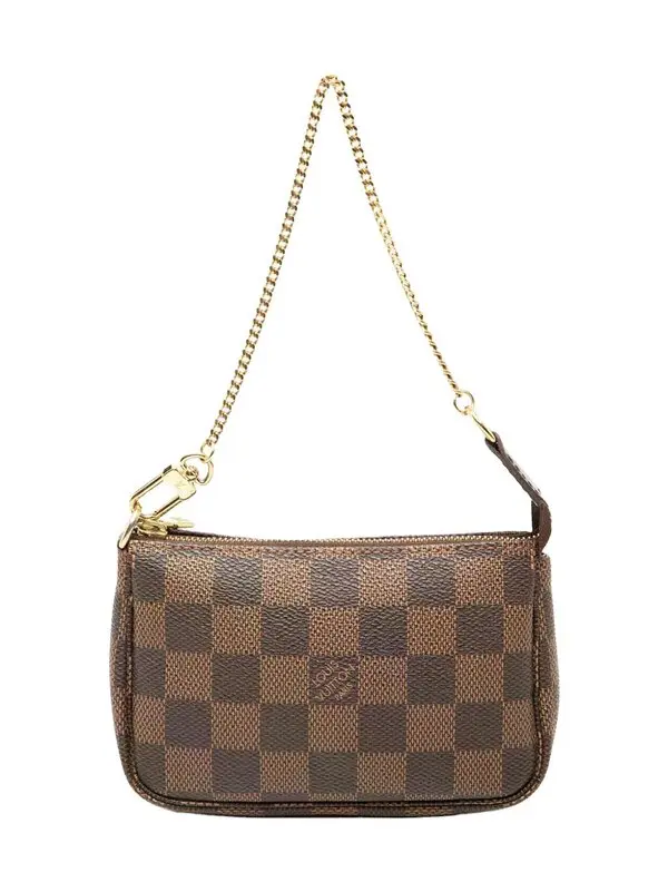 LOUIS VUITTON Damier Ebene Mini Pochette Accessoires - Brown