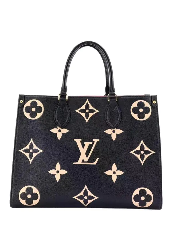 LOUIS VUITTON Onthego Mm Bicolor Monogram Empreinte Tote - Black