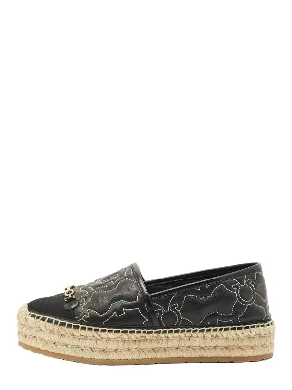 FERRAGAMO Kim Gal Round-toe Espadrilles - Black