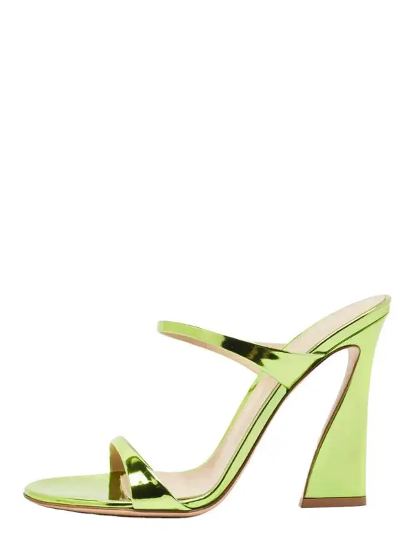 GIANVITO ROSSI Aura Leather Sandals - Green