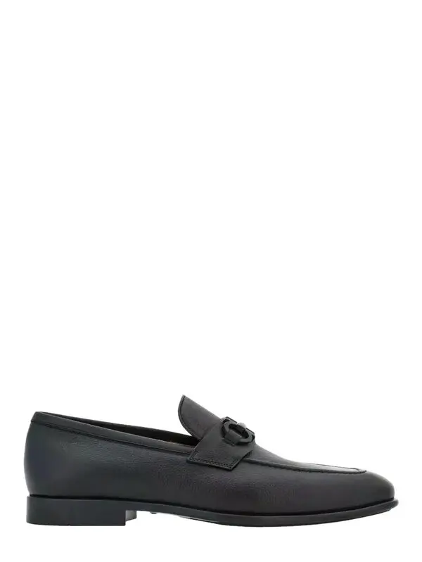 FERRAGAMO Almond-toe Loafers - Black