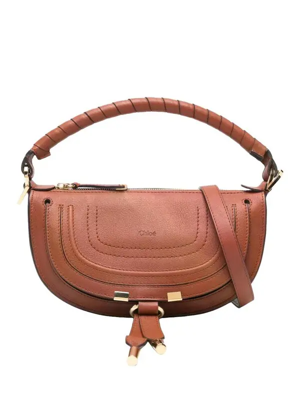 Chloé Mini Marcie Twisted-handle Shoulder Bag - Brown