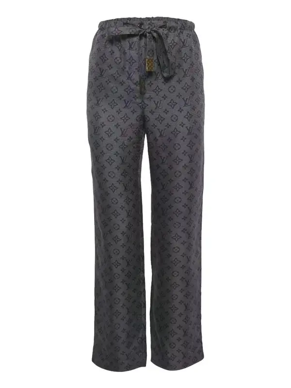 LOUIS VUITTON Logo-pattern Trousers - Blue
