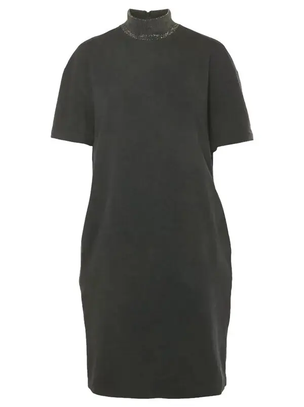 Brunello Cucinelli Collar-embellished Dress - Grey