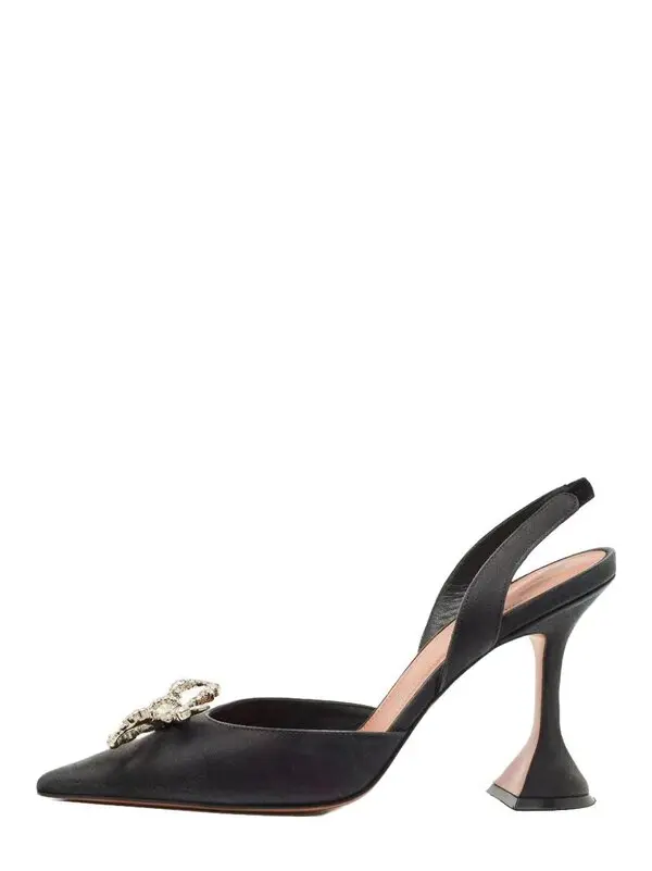 Amina Muaddi Begum Bow-detail Pumps - Black