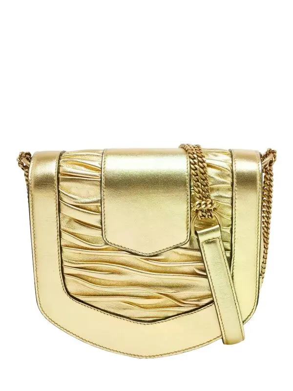 Saint Laurent 2019 Chrissie Leather Cross Body Bag - Gold