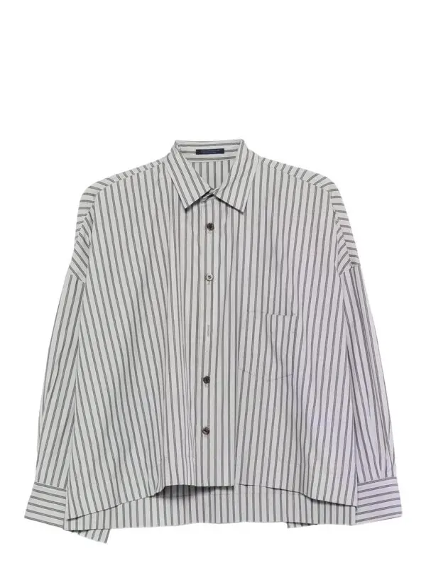 Yohji Yamamoto Striped Button Shirt - Grey