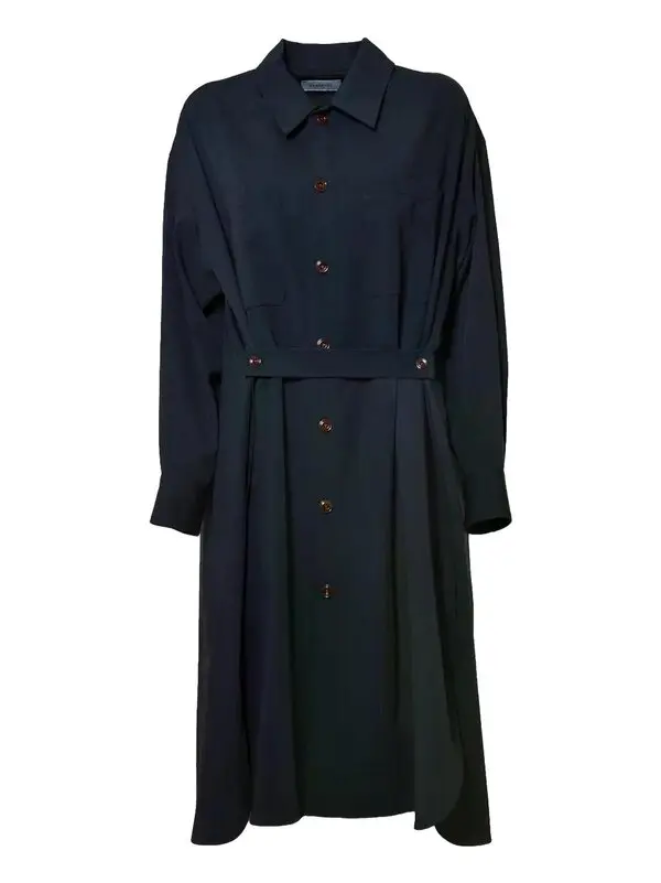 LEMAIRE Wool Shirtdress - Blue