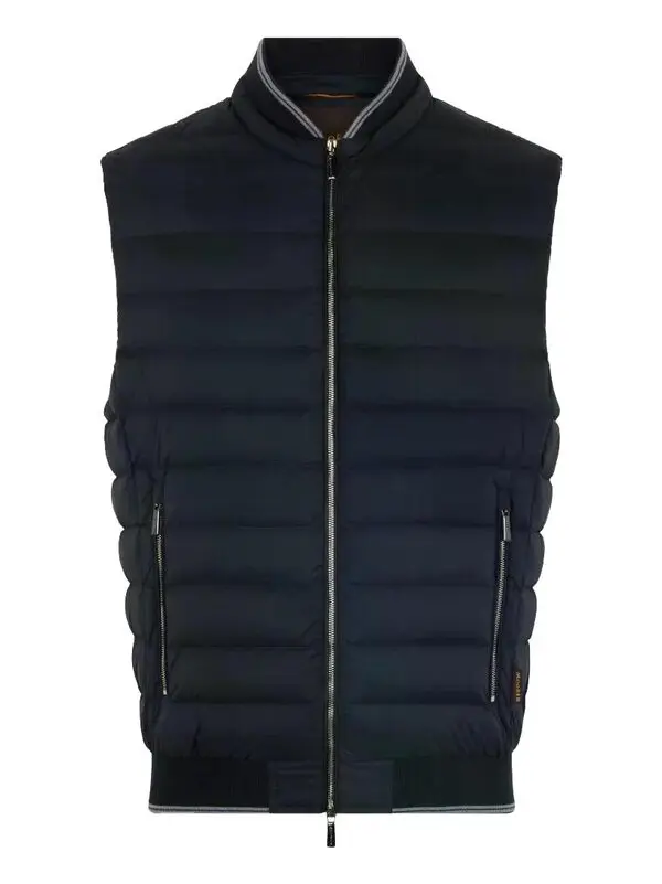 MOORER Quilted Gilet - Blue