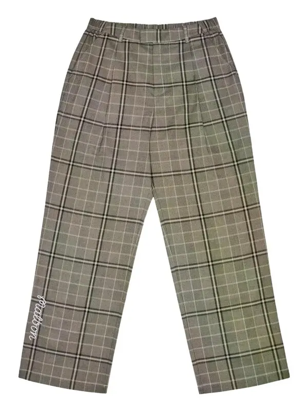 MALBON Emmett Plaid Trousers - Grey