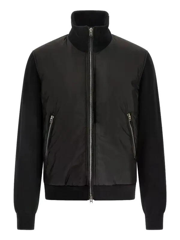 TOM FORD Padded Merino Wool Bomber Jacket - Black