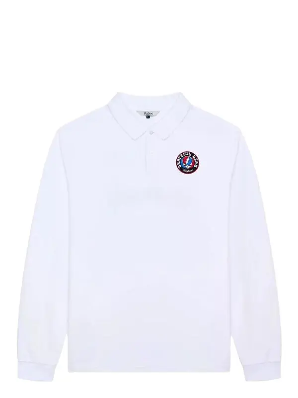 MALBON X Grateful Dead Stealie Long-sleeve Polo - White