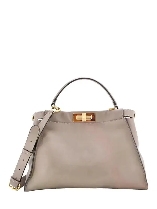 Fendi Peekaboo Regular Satchel - Grey
