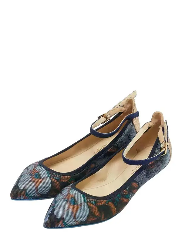 LORIBLU Floral-pattern Ballet Flats - Blue