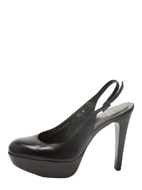 STUART WEITZMAN Leather Slingback Pumps - Black