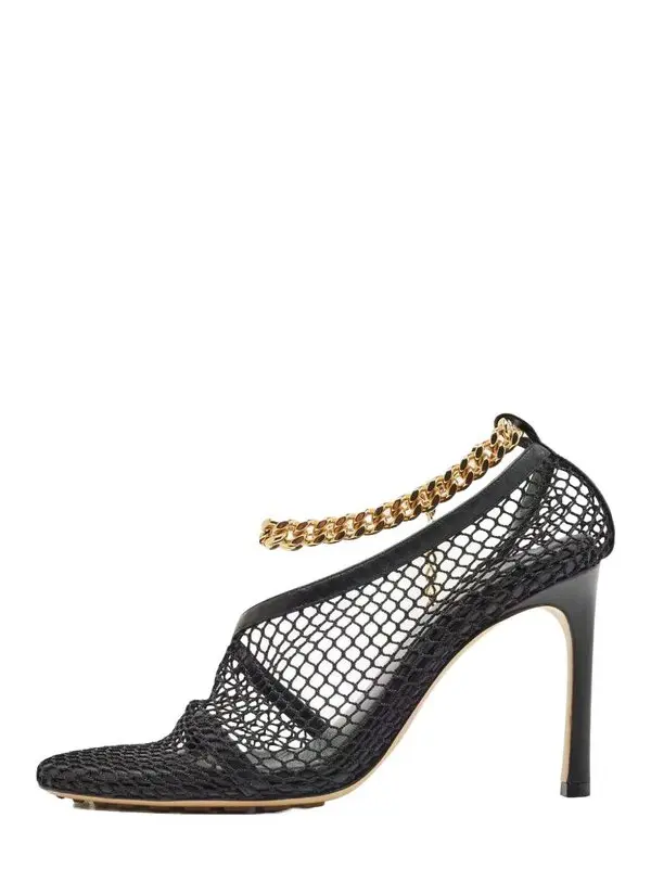 Bottega Veneta Mesh Chain Embellished Pumps - Black