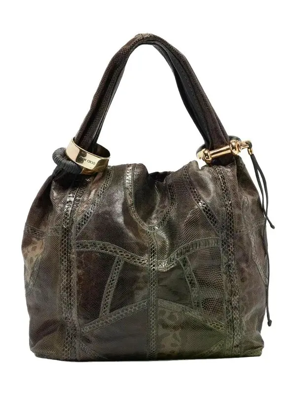 JIMMY CHOO Saba Hobo Tote Bag - Brown