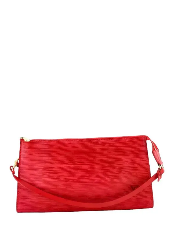 LOUIS VUITTON Pochette Accessoires Epi Leather Clutch Bag - Red