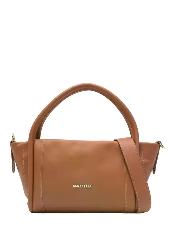 MARC ELLIS Lola Leather Top Handle Tote Bag - Brown
