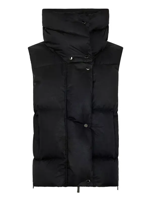 MOORER Padded High-neck Gilet - Black