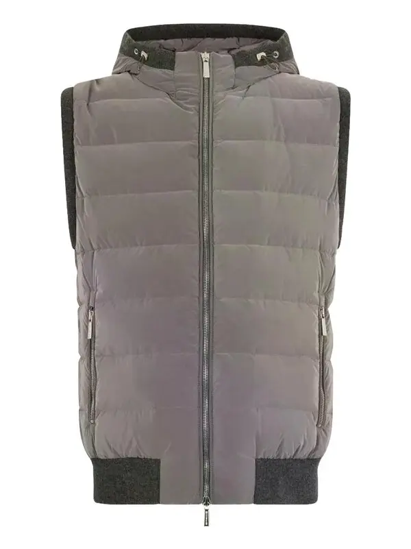 MOORER Quilted Waistcoat - Neutrals
