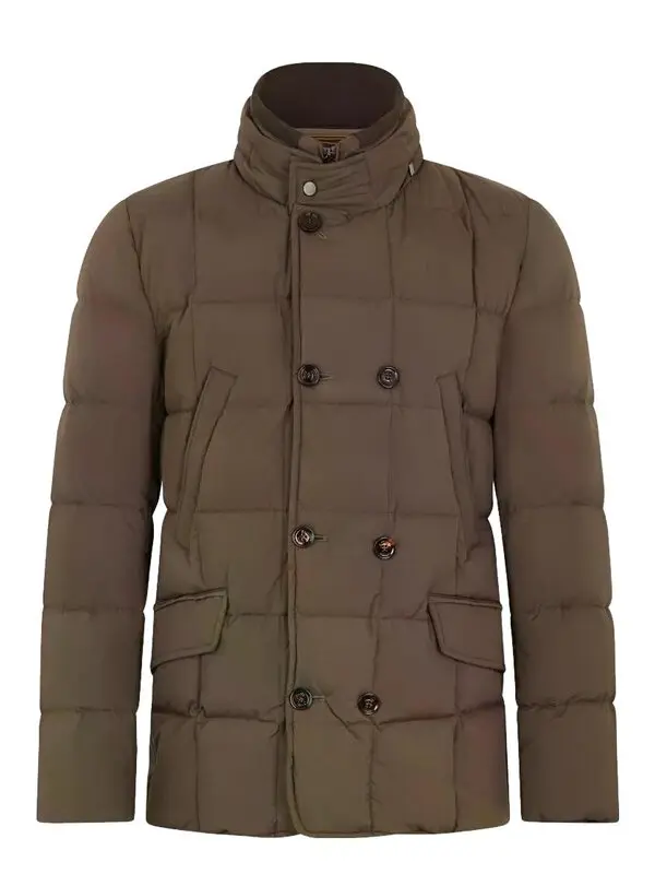 MOORER Double-breasted Padded Jacket - Brown