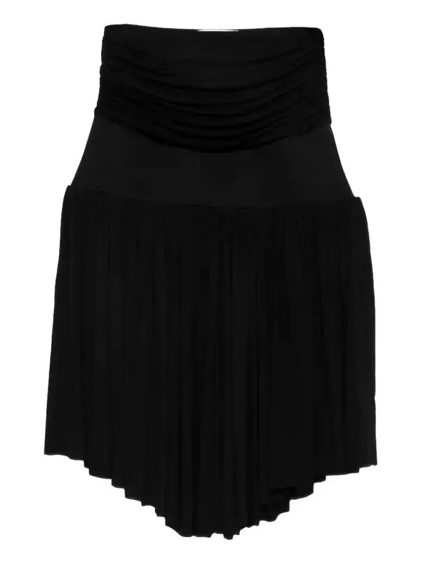 Gimaguas Carine Ruched Asymmetric Skirt - Black