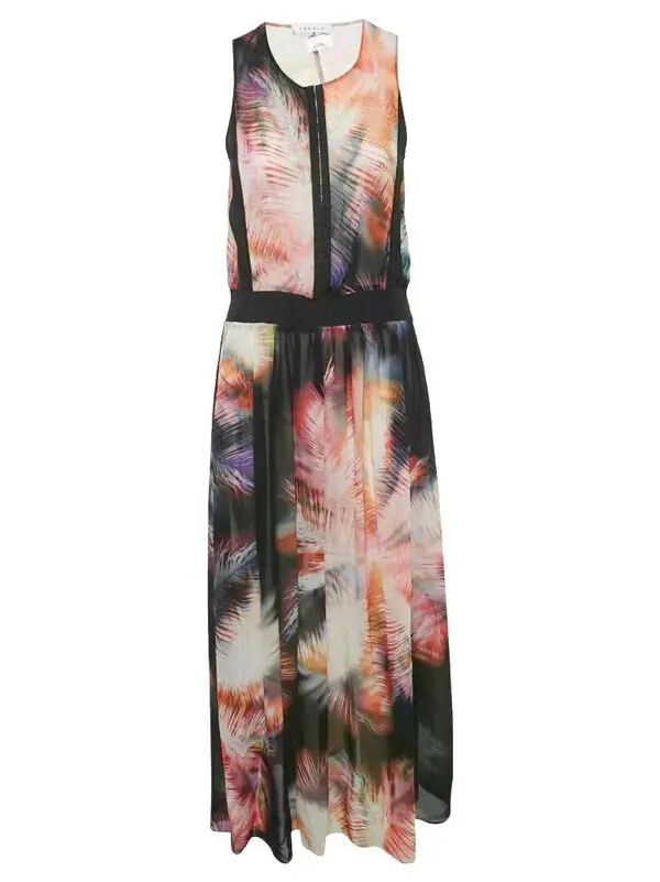 Sandro Printed Chiffon A-line Dress - Pink