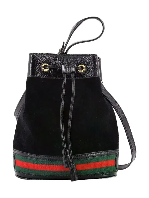 Gucci Ophidia Suede Small Bucket Bag - Black