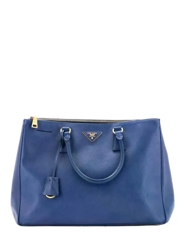 Prada Lux Saffiano Leather Large Tote Bag - Blue