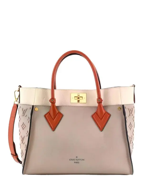 LOUIS VUITTON On My Side Monogram Tuffetage Leather Mm Tote Bag - Neutrals